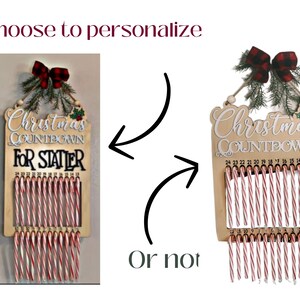 Candy Cane Advent Calendar, Christmas Countdown, Candy Cane Countdown ...