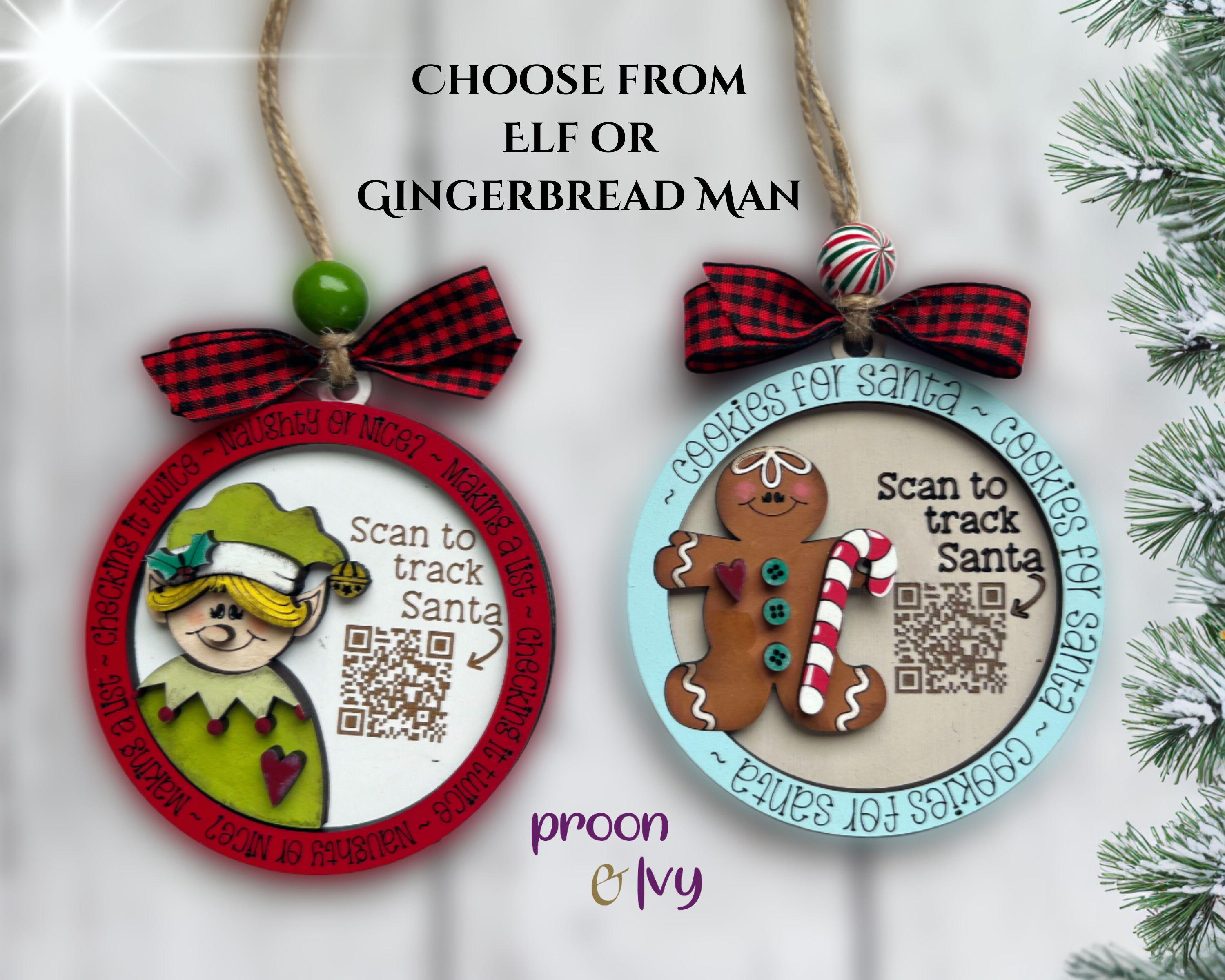 Santa Tracker Ornament, QR Code Santa Tracking, QR Code Ornament ...