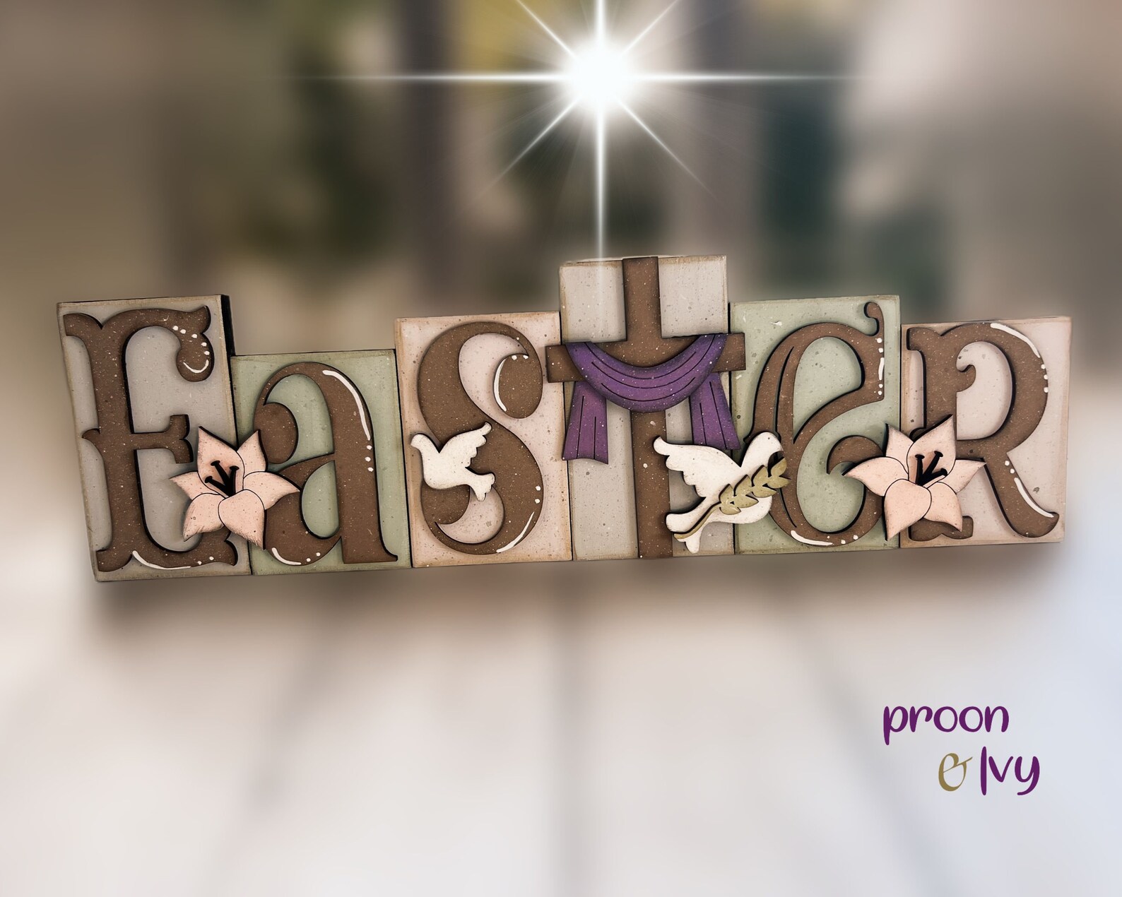 Wooden Block Sign, Easter Wooden Sign, Easter Religious Decor, Spring ...