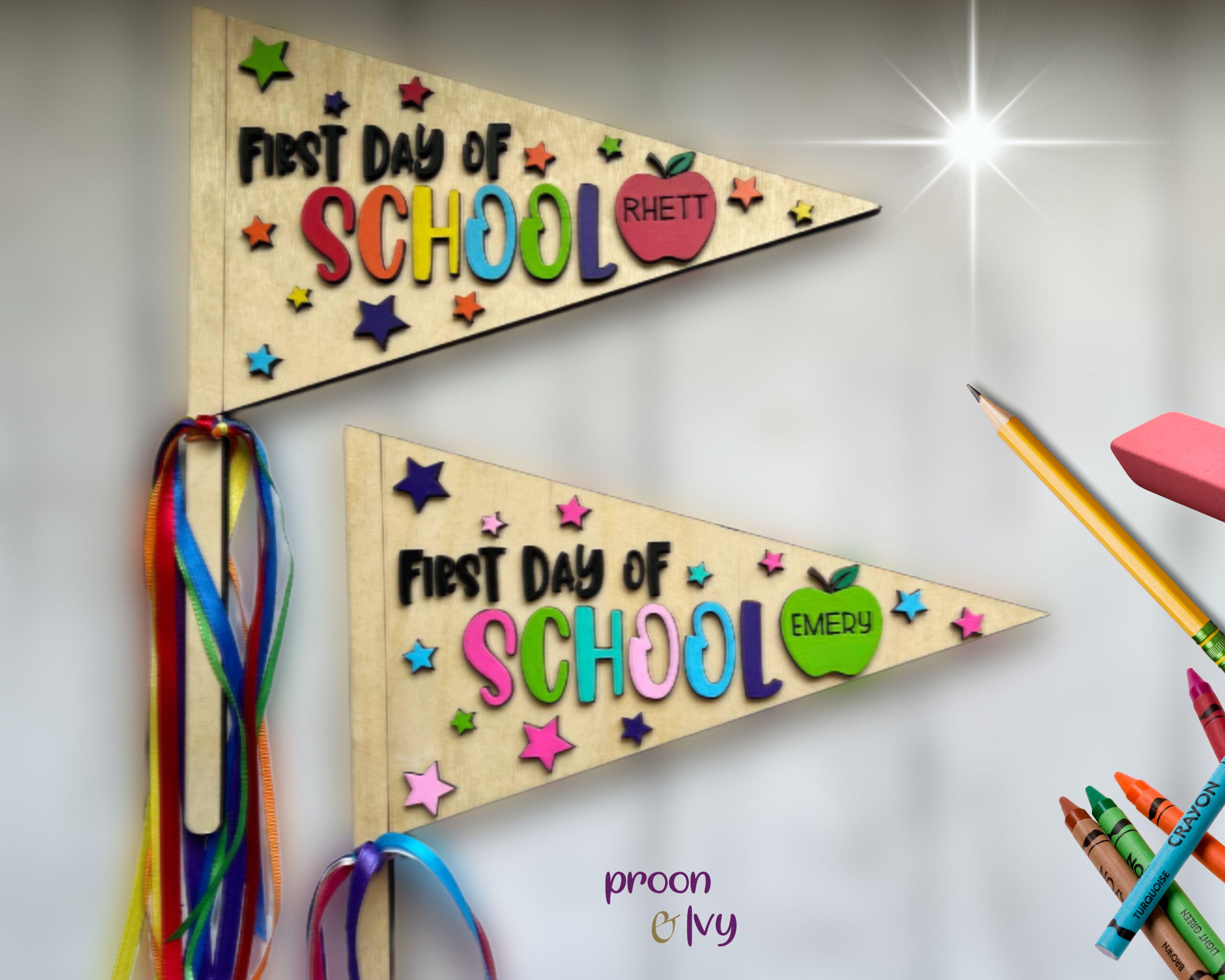 First Day of School Pennant Flag, Back to School Photo Prop - Etsy