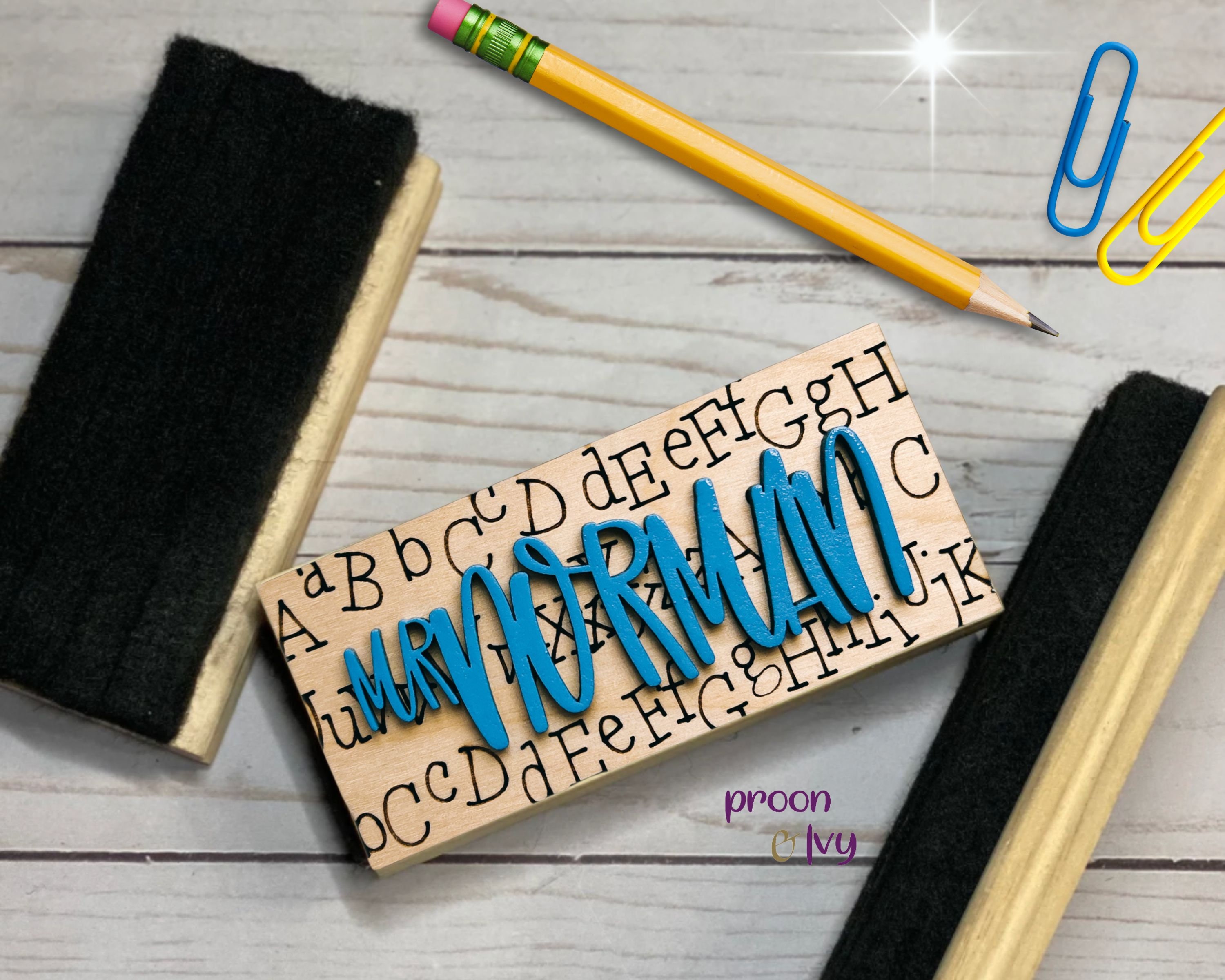 Teacher Gift, Best Teacher Ever, Dry Erase Chalkboard Eraser, Custom ...