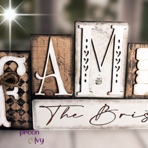 Family Blocks, Wooden Block Signs, Mantle Decor Modern - Etsy