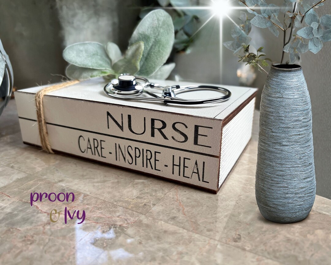 Farmhouse Book Stacks, Nurse Decorations, Medical Decor - Etsy