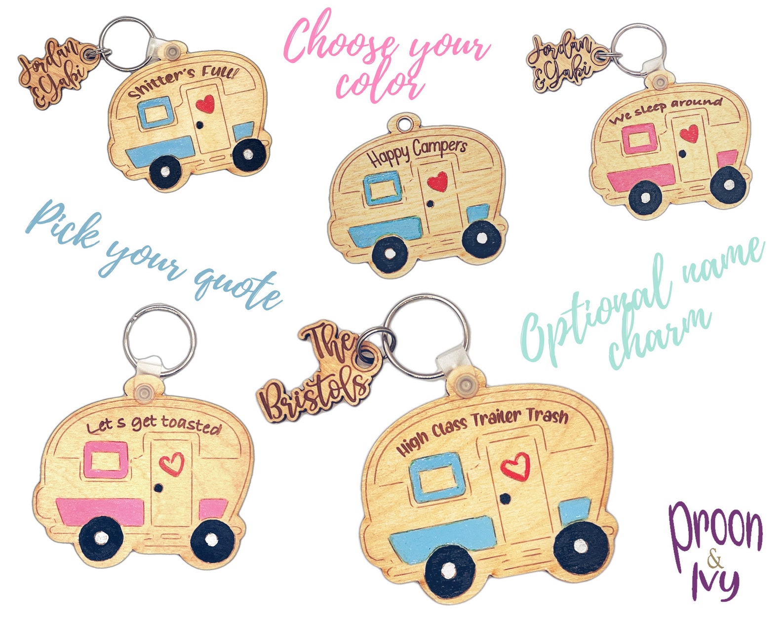 Camping Keychain Funny Camping Sayings Shitters Full - Etsy