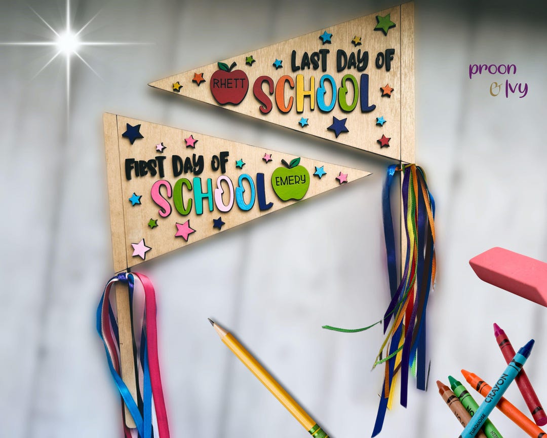 First Day of School Pennant Flag, Back to School Photo Prop - Etsy