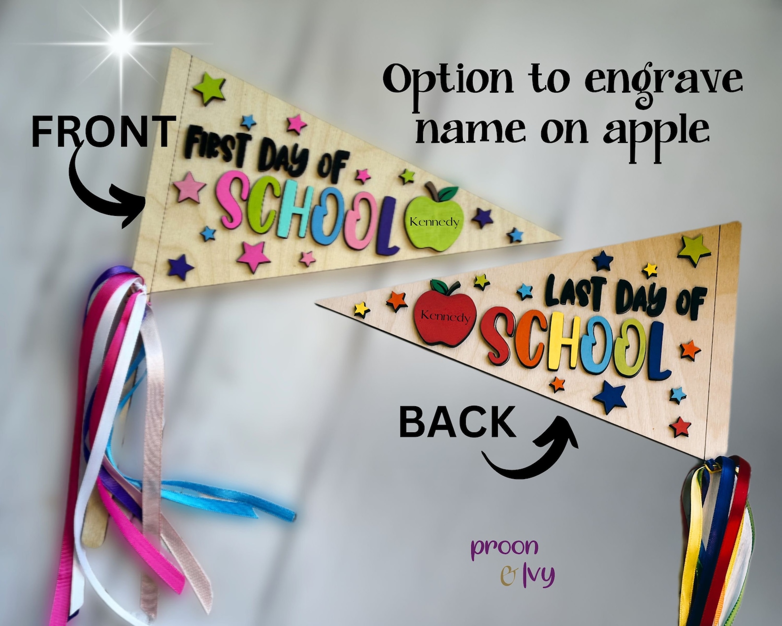 First Day of School Pennant Flag, Back to School Photo Prop - Etsy