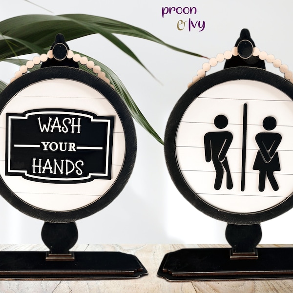 Bathroom Mini Sign - Etsy