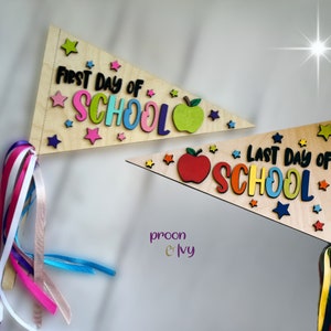 First Day of School Pennant Flag, Back to School Photo Prop - Etsy