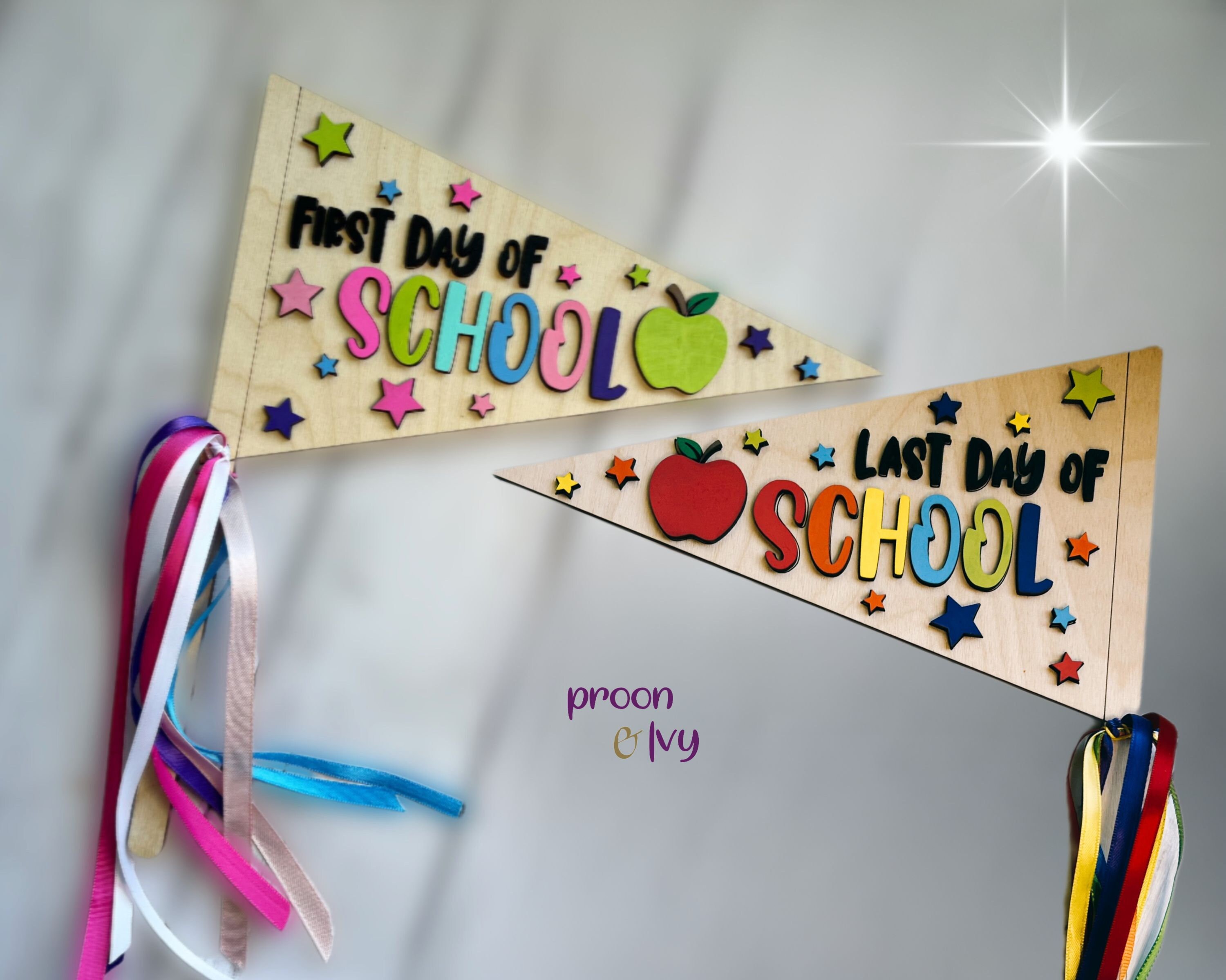 First Day of School Pennant Flag, Back to School Photo Prop - Etsy