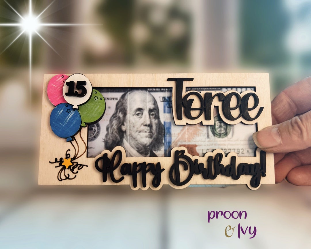 Birthday Money Holder, Personalized Birthday Gift Ideas, Birthday Cash ...