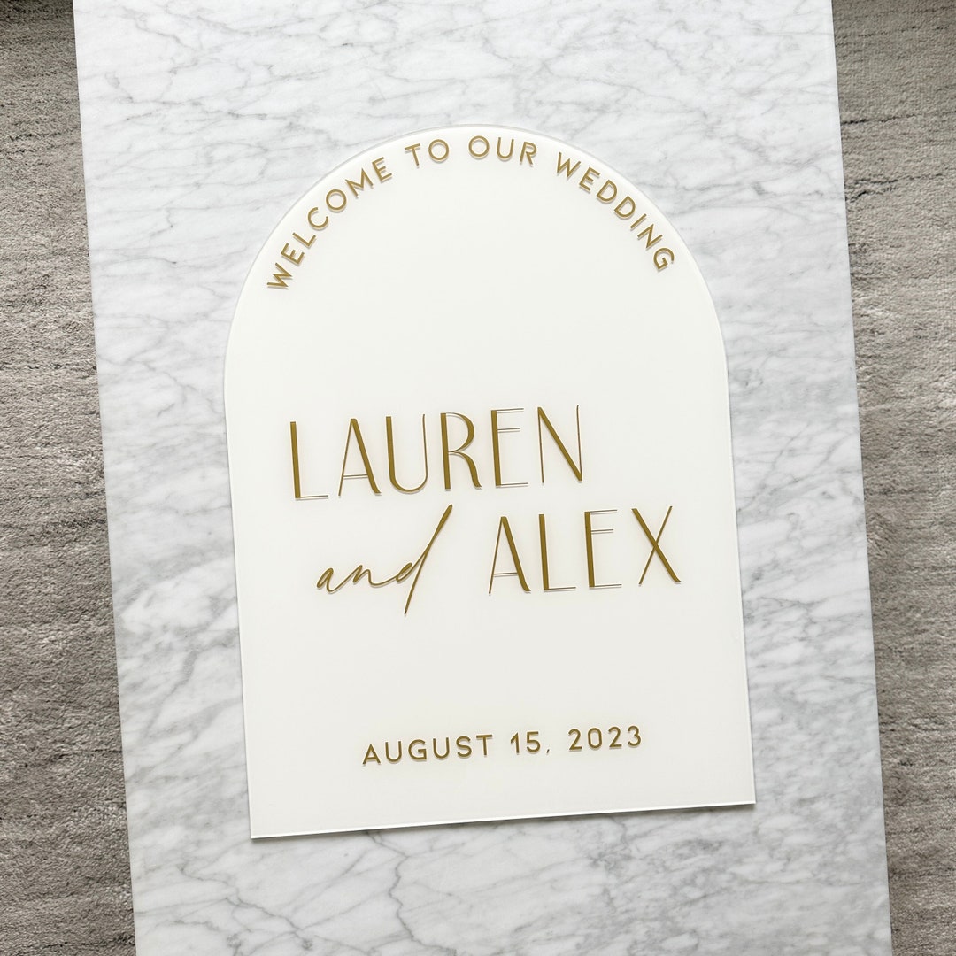 CUSTOM Acrylic Arched Sign Custom Arched Wedding Sign - Etsy