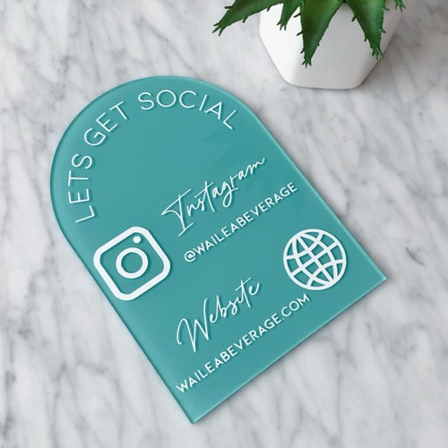 Frosted Arch Acrylic Sign Small Acrylic Business Signs - Etsy