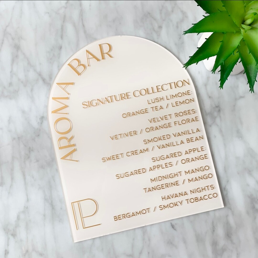 Custom Arch Acrylic Sign Small Acrylic Business Signs Signage for Table ...