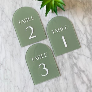 Arch Luxe Acrylic Table Numbers Wedding Table Numbers Acrylic Wedding ...