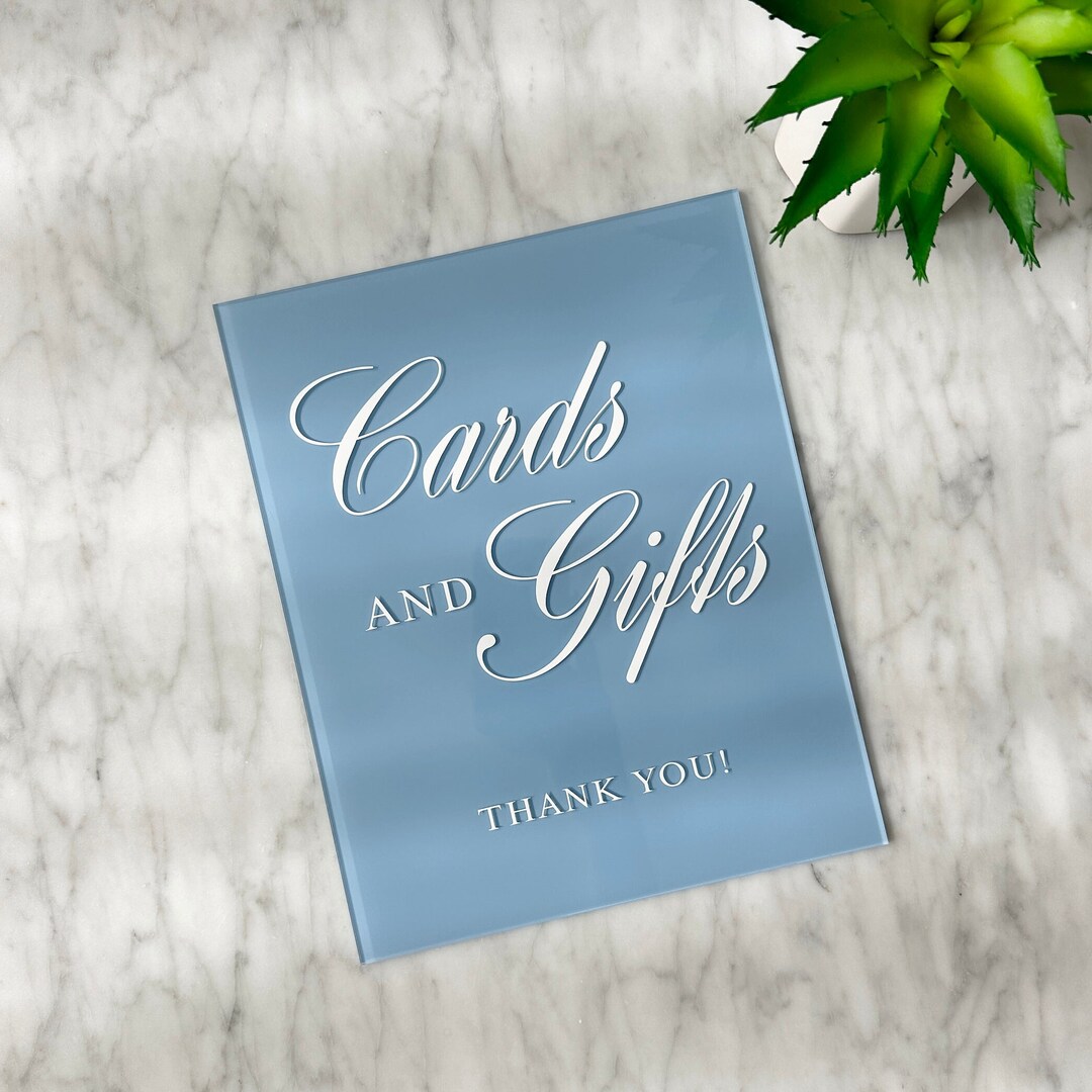 Customizable Cards & Gifts Table Sign Acrylic Cards and Gifts Gift and ...