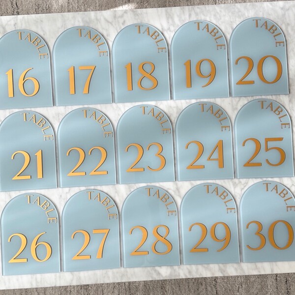 Arch Table Numbers - Etsy