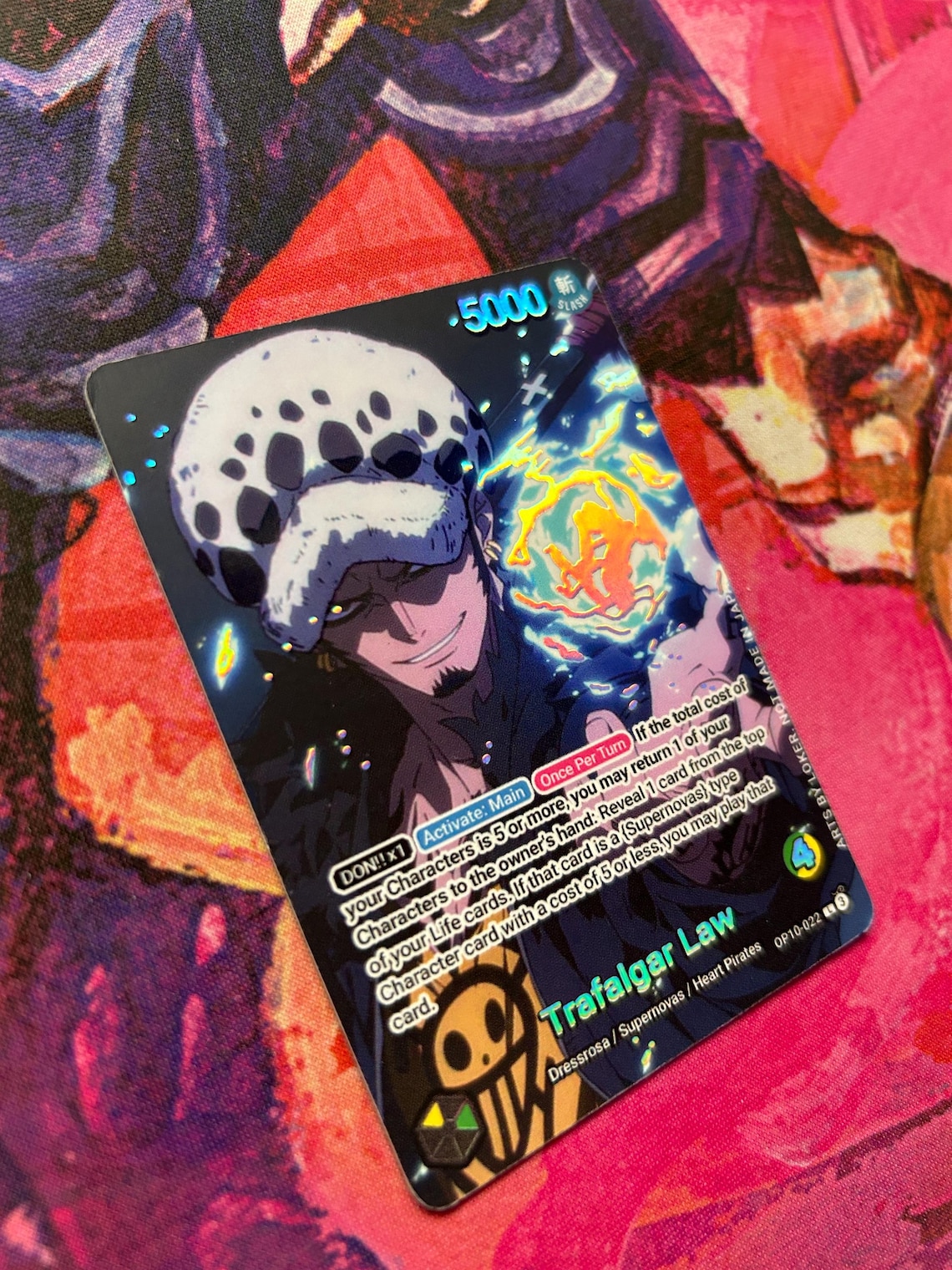 OP10 Law - One Piece TCG Custom Alt Art Leader *foil* & *emboss* - Etsy