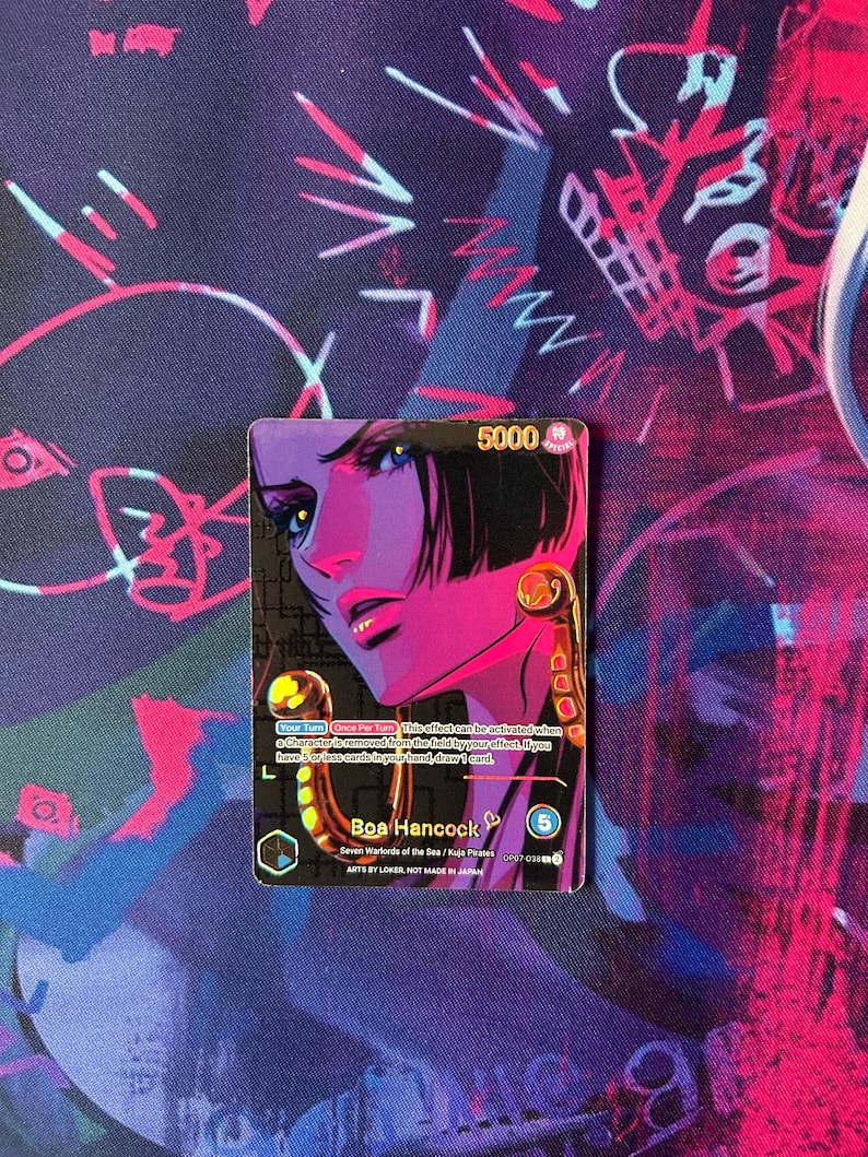 Boa Hancock - One Piece TCG Custom Alt Art Leader *foil* & *emboss* - Etsy