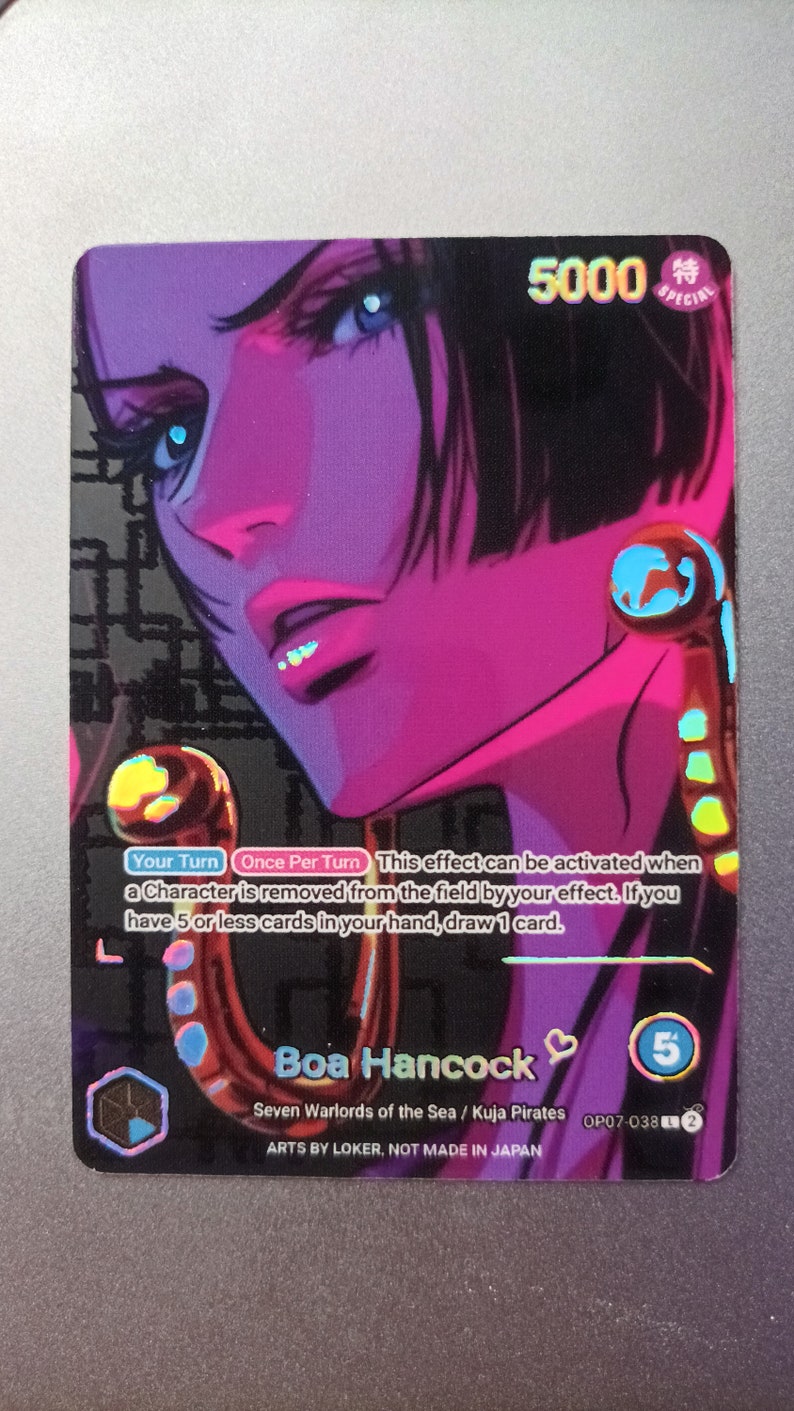 Boa Hancock - One Piece TCG Custom Alt Art Leader *foil* & *emboss* - Etsy