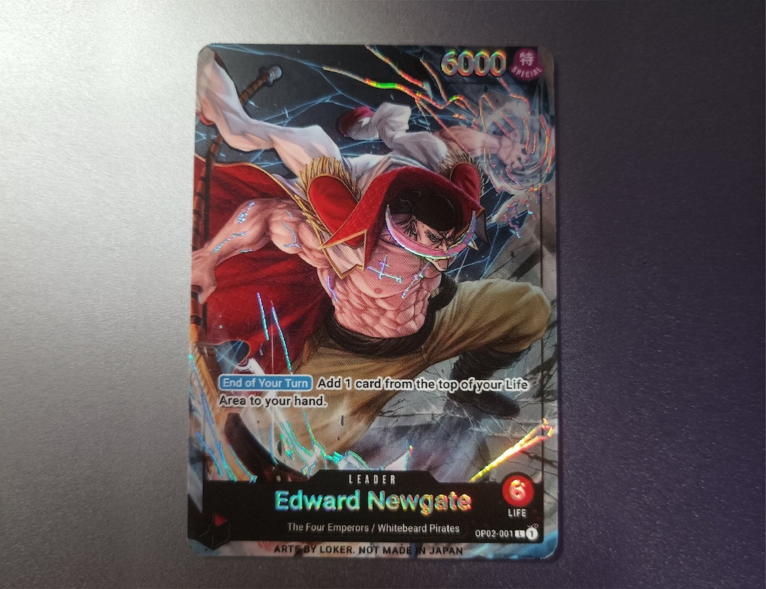 Edward Newgate - One Piece TCG Custom Alt Art Leader *foil* & *emboss ...