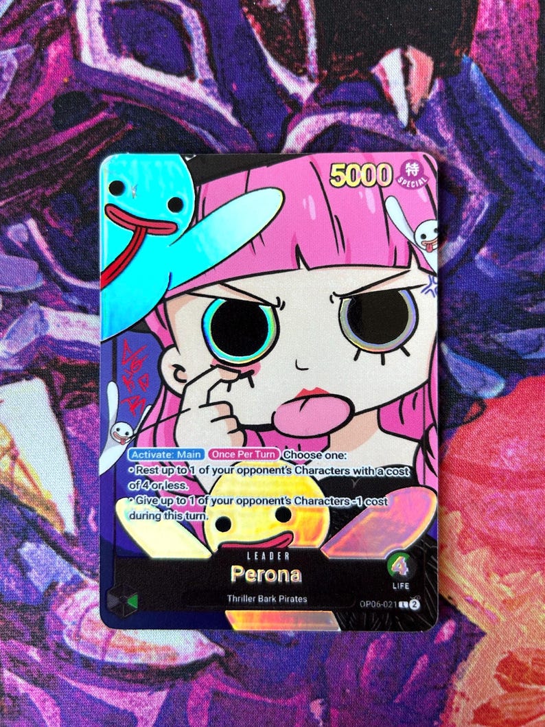 Perona - One Piece TCG Custom Alt Art Leader *foil* & *emboss* - Etsy