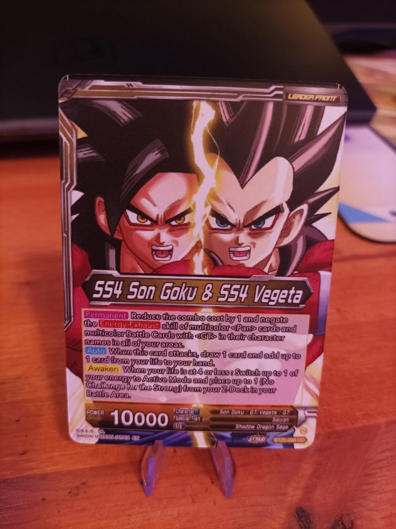 Gogeta - Dragonball TCG Custom Alt Art Leader *foil* & *emboss* - Etsy