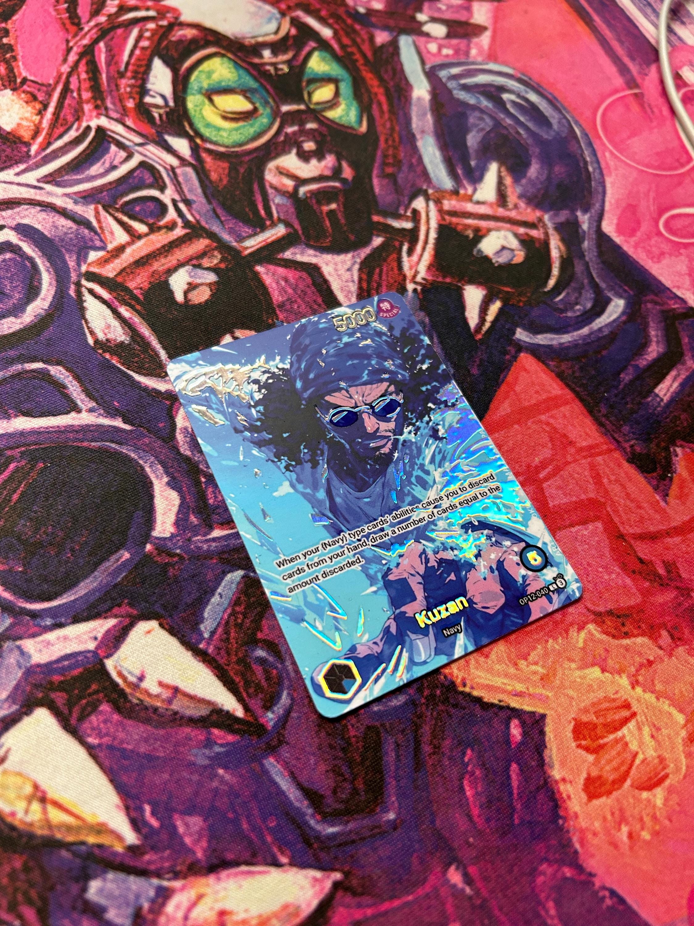 Kuzan - One Piece TCG Custom Alt Art Leader *foil* & *emboss* - Etsy