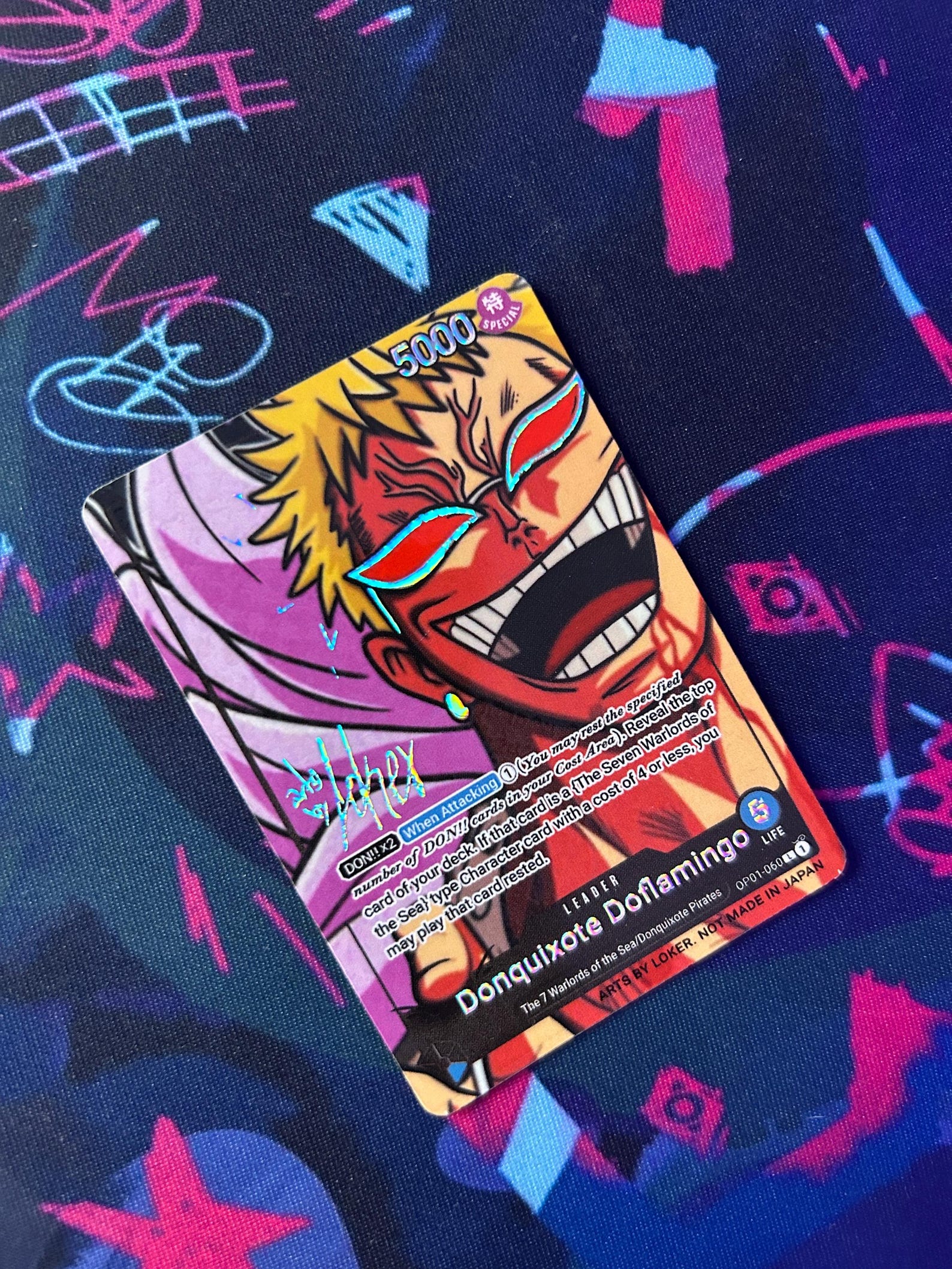 Donquixote Doflamingo- One Piece TCG Custom Alt Art Leader *foil ...