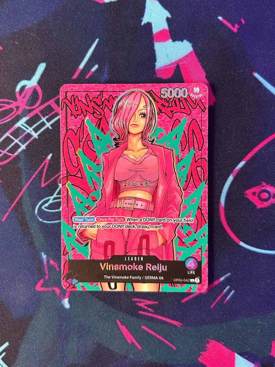Reiju 2 - One Piece TCG Custom Alt Art Leader *foil* & *emboss* - Etsy