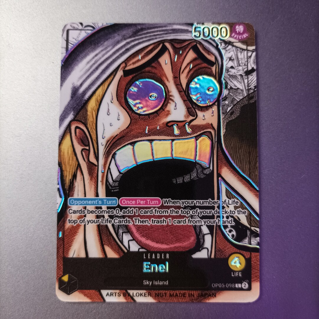 Enel - One Piece TCG Custom Alt Art Leader *foil* & *emboss* - Etsy