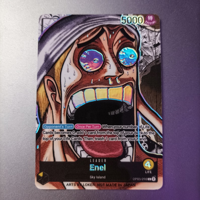 Enel - One Piece TCG Custom Alt Art Leader *foil* & *emboss* - Etsy