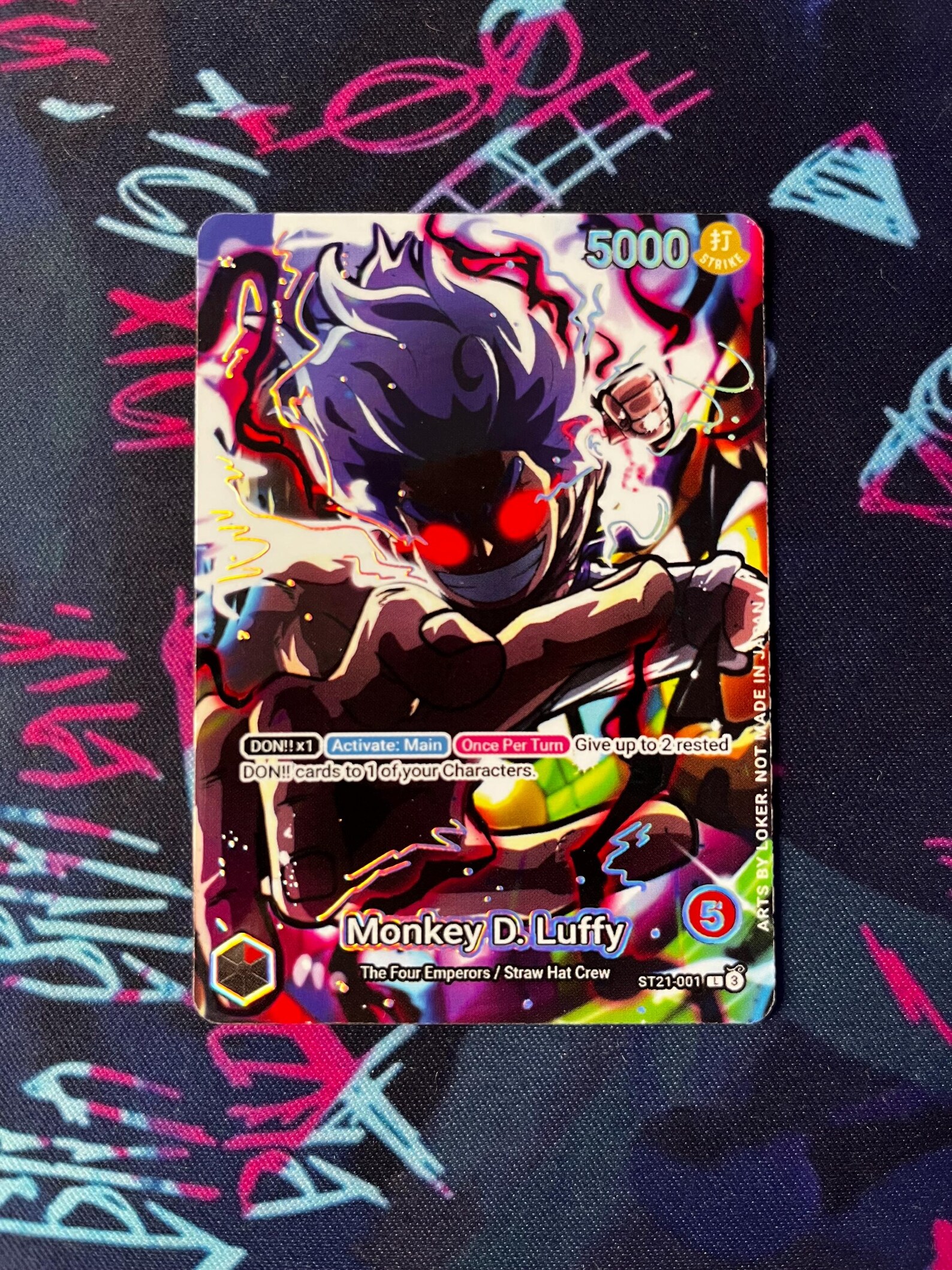 OP09 Luffy - One Piece TCG Custom Alt Art Leader *foil* & *emboss* - Etsy