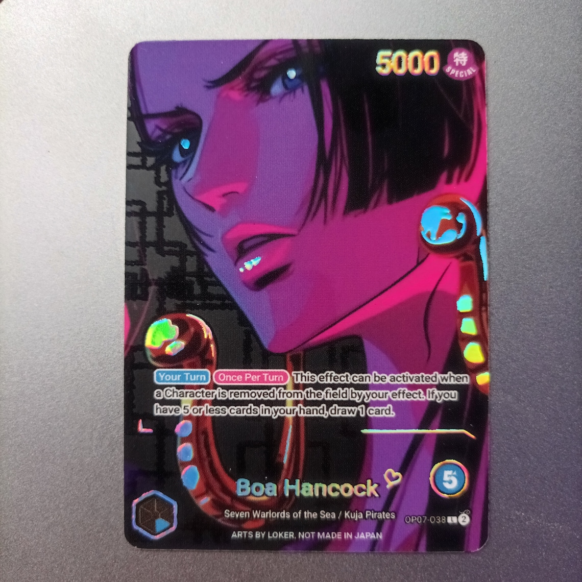 Boa Hancock - One Piece TCG Custom Alt Art Leader *foil* & *emboss* - Etsy
