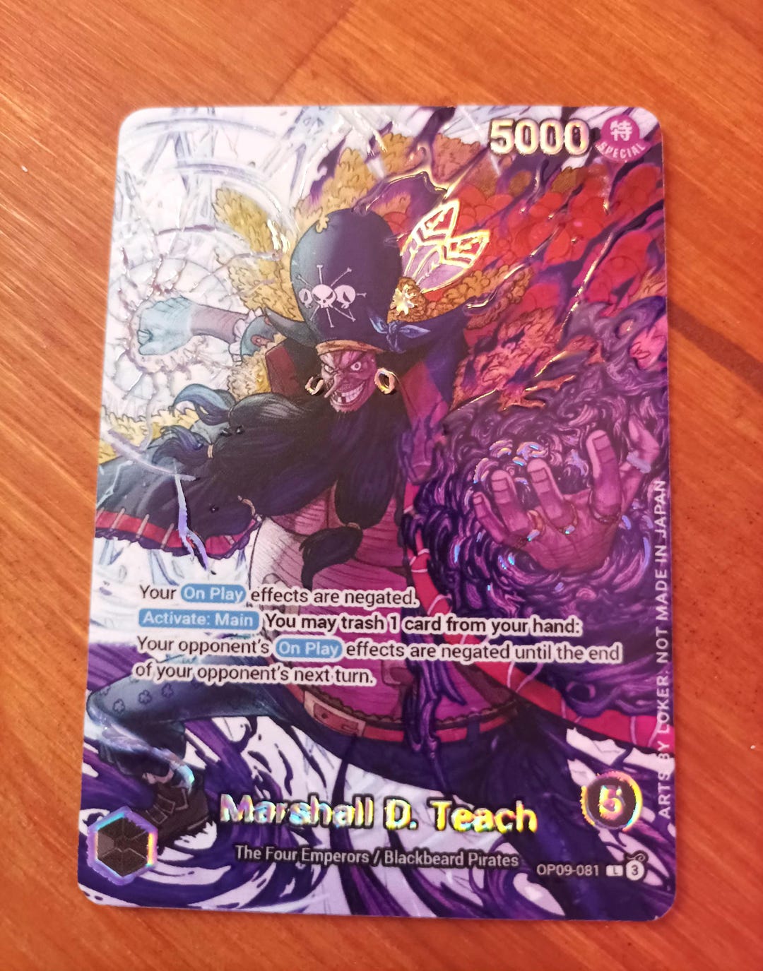 Blackbeard 2 - One Piece TCG Custom Alt Art Leader *foil* & *emboss* - Etsy