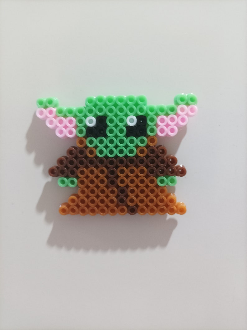 Baby Yoda Pixel Art Magnet Decoration Made With Perler Beads - Etsy