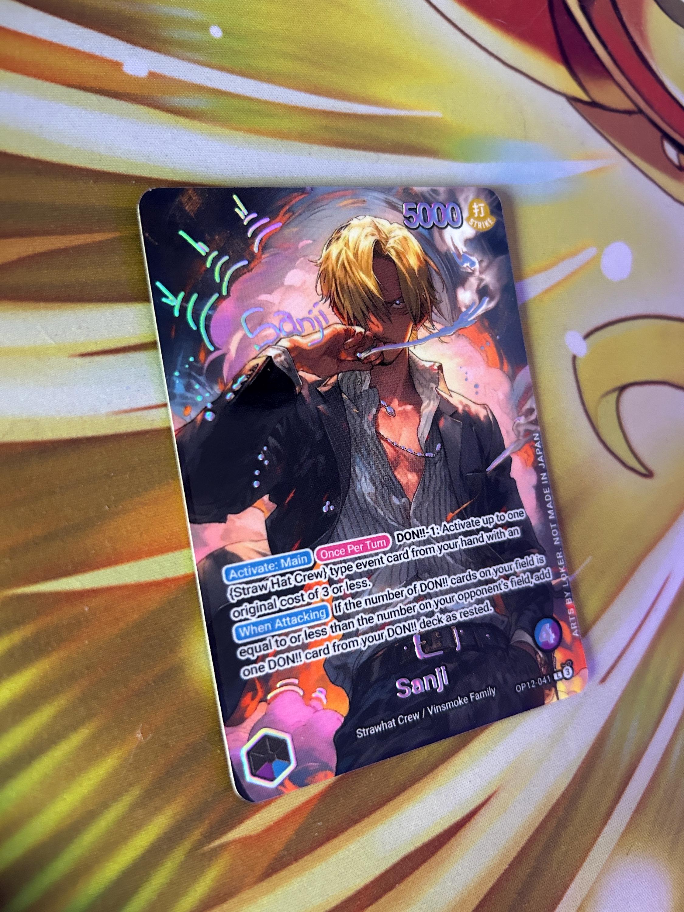 Sanji - One Piece TCG Custom Alt Art Leader *foil* & *emboss* - Etsy