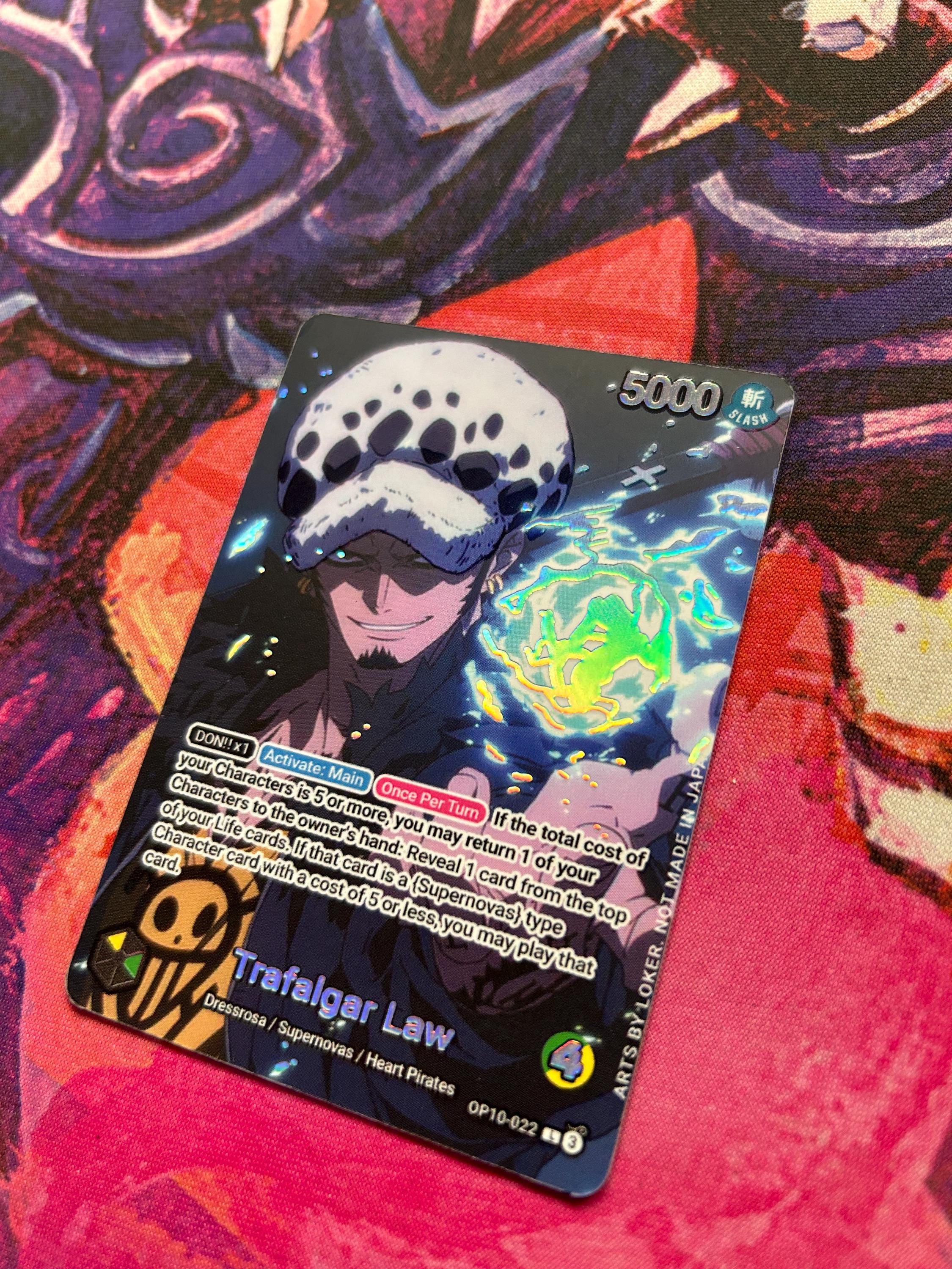 OP10 Law - One Piece TCG Custom Alt Art Leader *foil* & *emboss* - Etsy