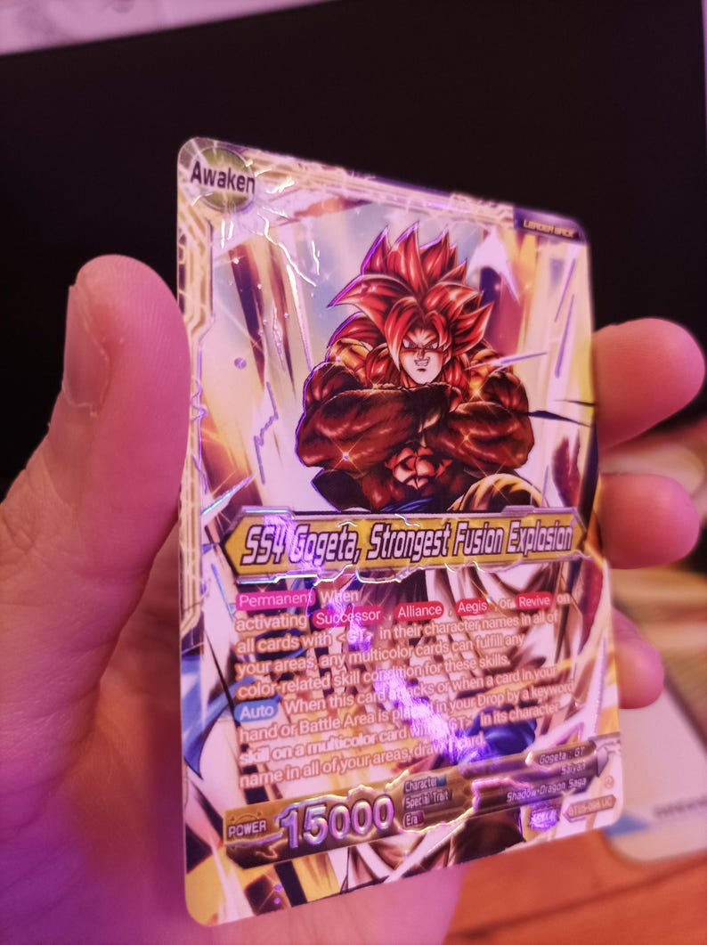 Gogeta - Dragonball TCG Custom Alt Art Leader *foil* & *emboss* - Etsy