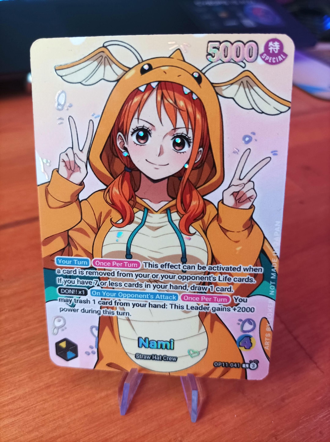 OP11 Nami - One Piece TCG Custom Alt Art Leader *foil* & *emboss* - Etsy