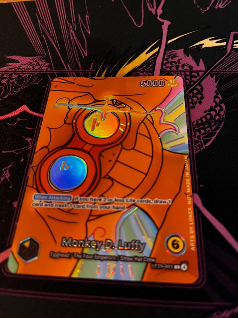 ST29 Luffy - One Piece TCG Custom Alt Art Leader *foil* & *emboss* - Etsy