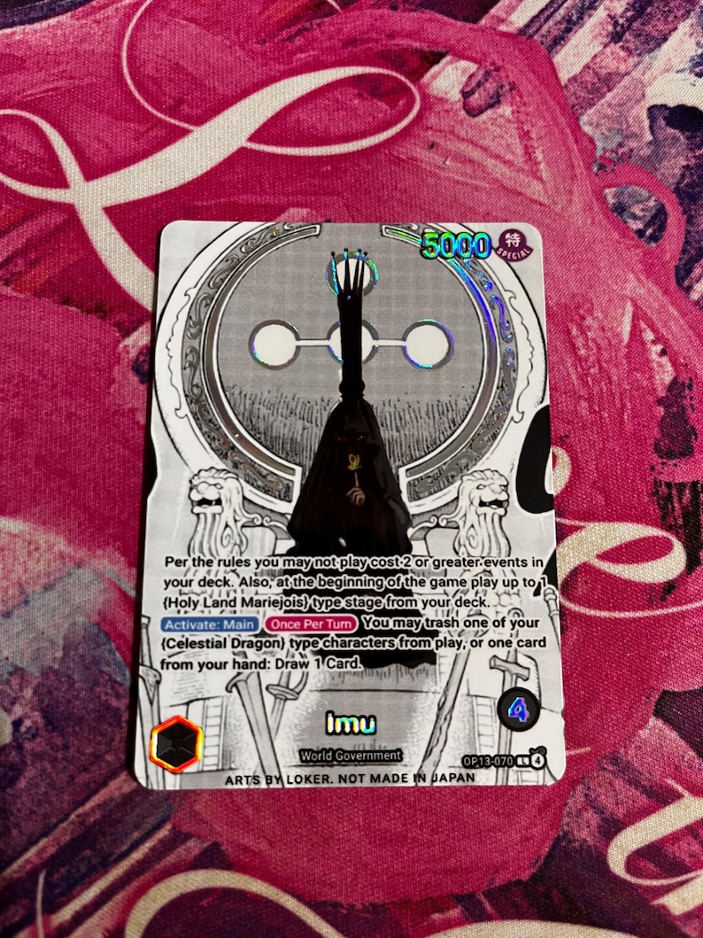 OP14 Imu - One Piece TCG Custom Alt Art Leader *foil* & *emboss* - Etsy