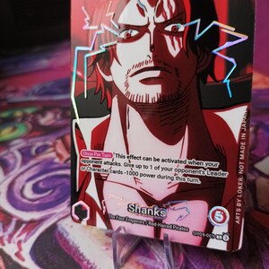 Shanks - One Piece TCG Custom Alt Art Leader *foil* & *emboss* - Etsy