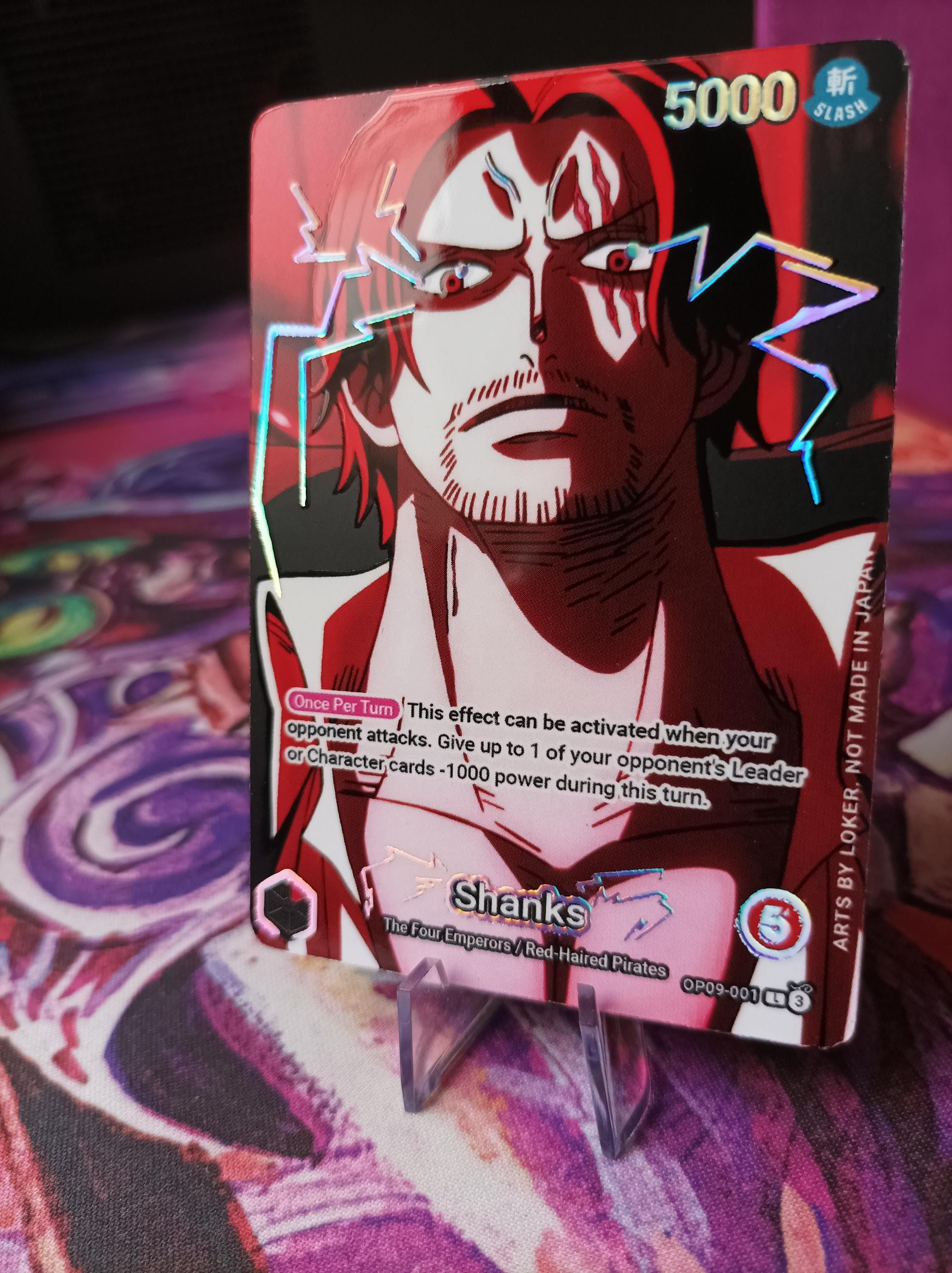 Shanks - One Piece TCG Custom Alt Art Leader *foil* & *emboss* - Etsy