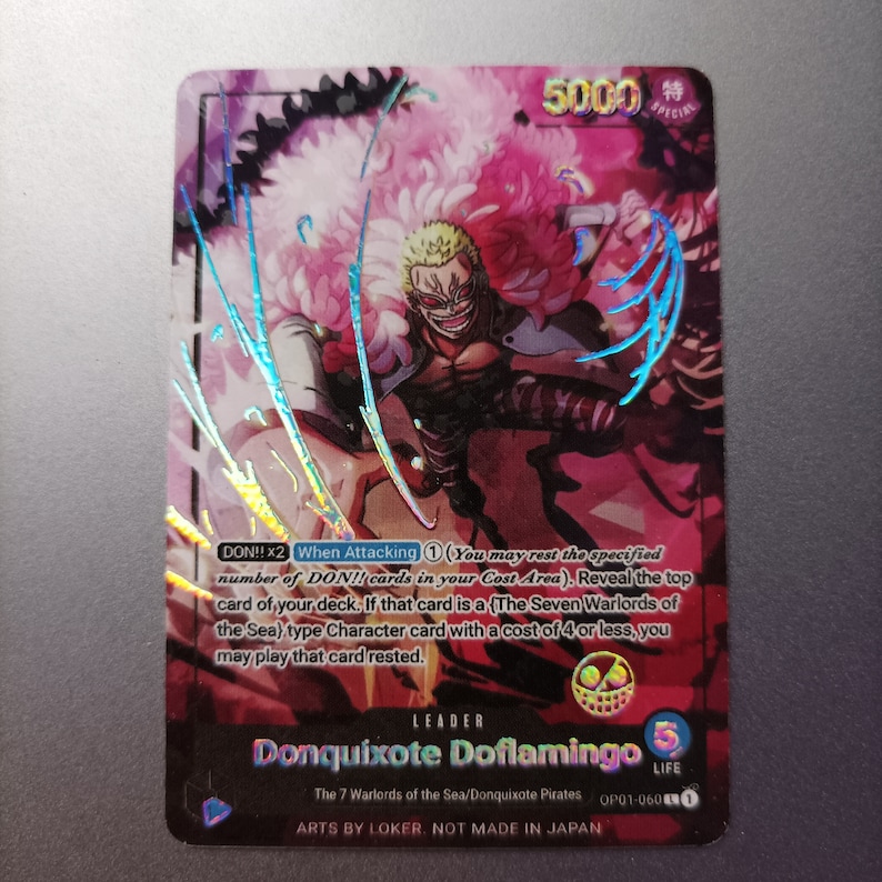 Donquixote Doflamingo 2 - One Piece TCG Custom Alt Art Leader *foil ...