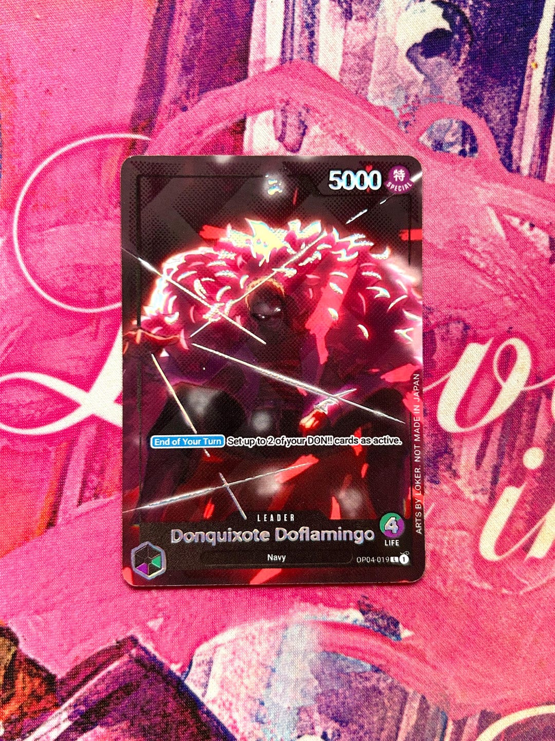 Donquixote Doflamingo OP04 - One Piece TCG Custom Alt Art Leader *foil ...