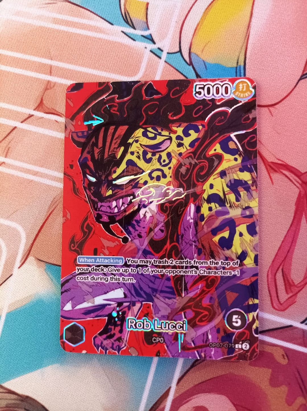 Rob Lucci 2 - One Piece TCG Custom Alt Art Leader *foil* & *emboss ...
