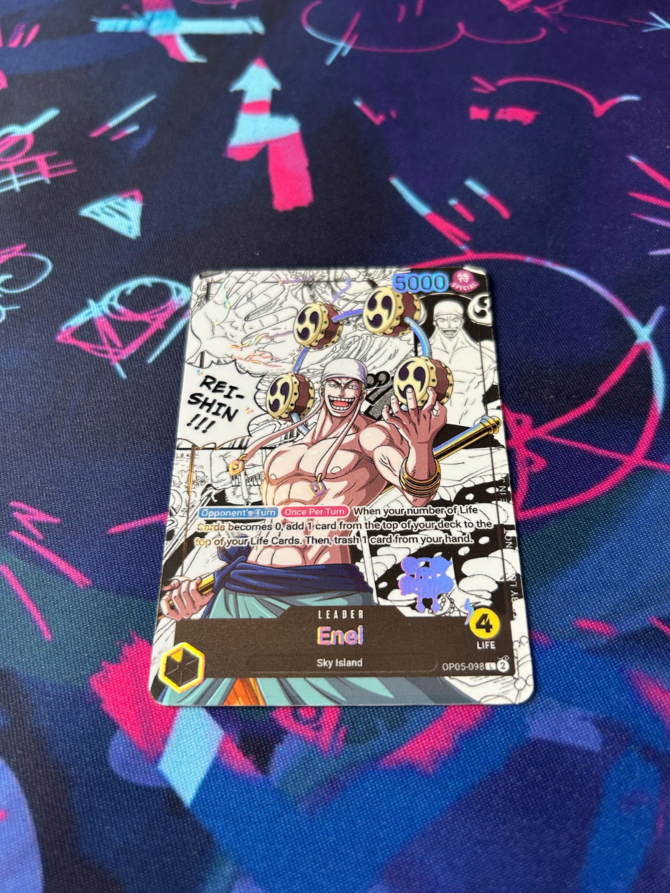Enel (manga) - One Piece TCG Custom Alt Art Leader *foil* & *emboss* - Etsy