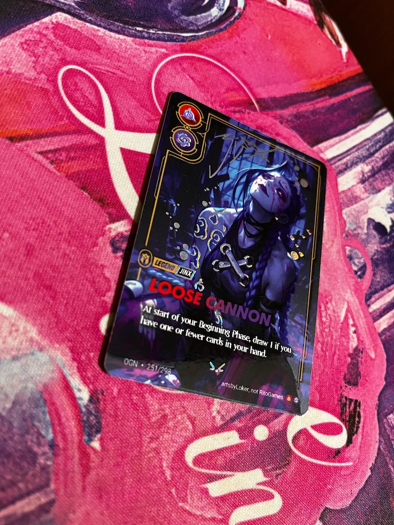 Jinx II - Riftbound TCG Custom Alt Art Legend Card *foil* & *emboss* - Etsy