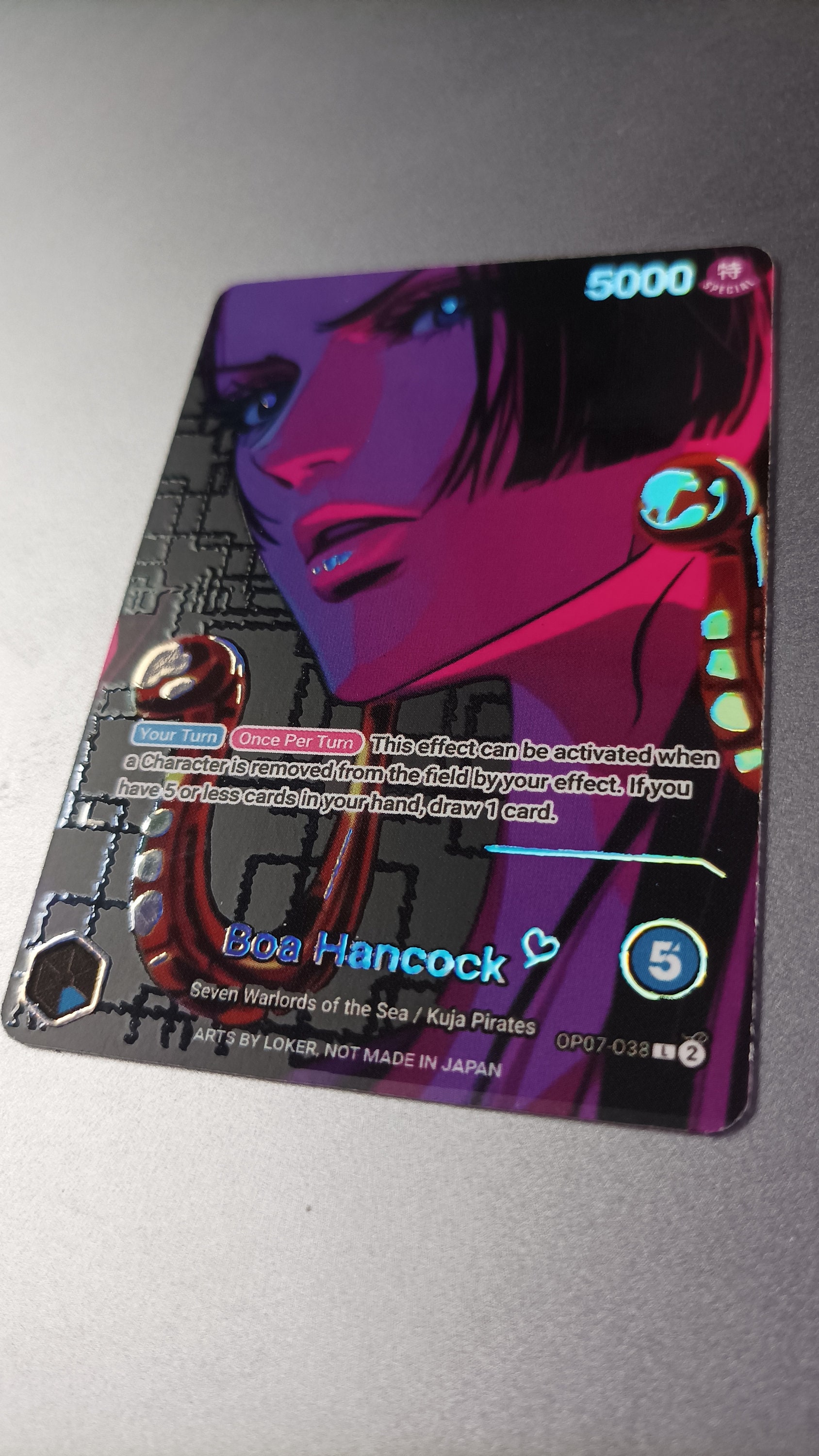 Boa Hancock One Piece TCG Custom Alt Art Leader foil & emboss - Etsy