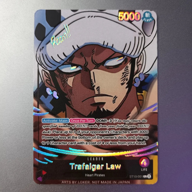 RP Law One Piece TCG Custom Alt Art Leader foil & emboss - Etsy